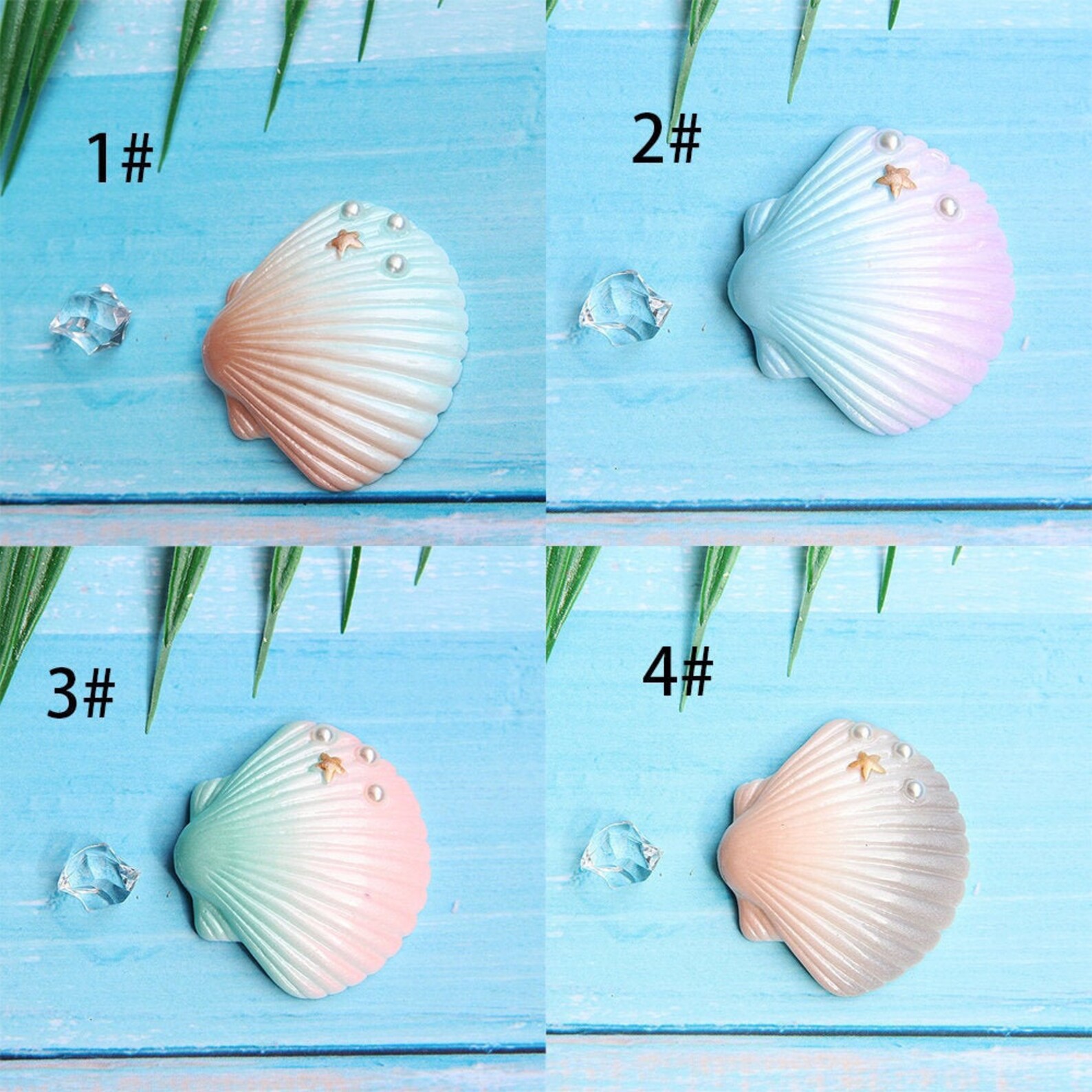 50pcs Ocean Animal Resin Shell Starfish Accessories Resin - Etsy
