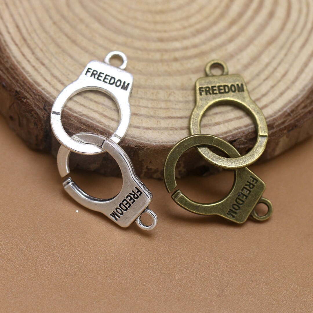20pcs 4315mm Handcuffs Charms Freedom Handcuffs Charms Handcuffs Charms ...