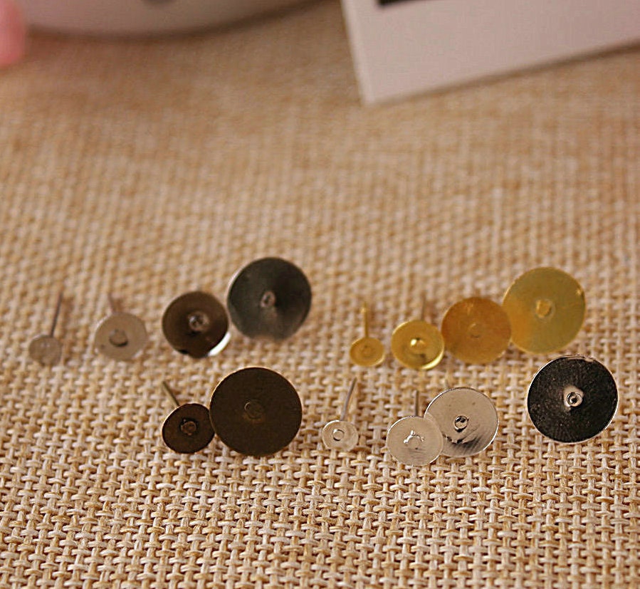 200PCS Nickel Free High Quality Earring Posts With 4-10mm Pad | Etsy
