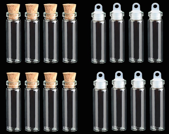 10pcs Transparent Mini Empty Glass Bottles With Cork Wishing - Etsy