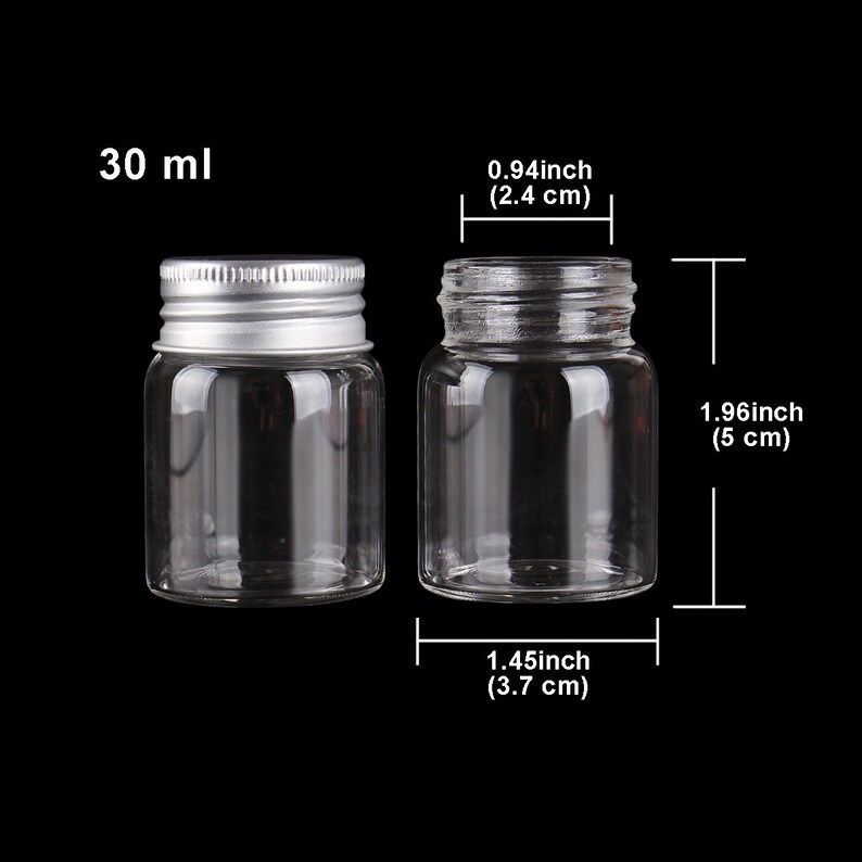 Mini Glass Bottles Jewelry Packing Cute Bottles Aluminum Cover Screw ...