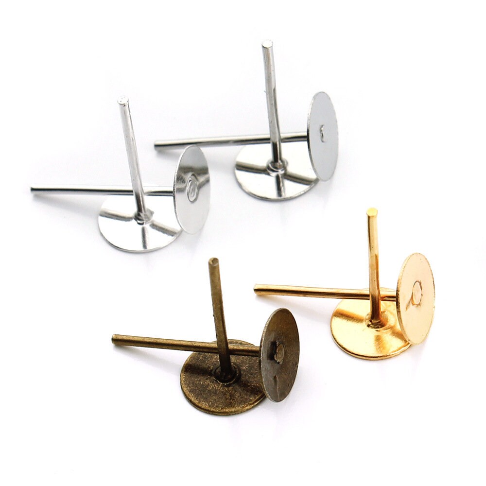 200PCS Nickel Free High Quality Earring Posts With 4-10mm Pad - Etsy