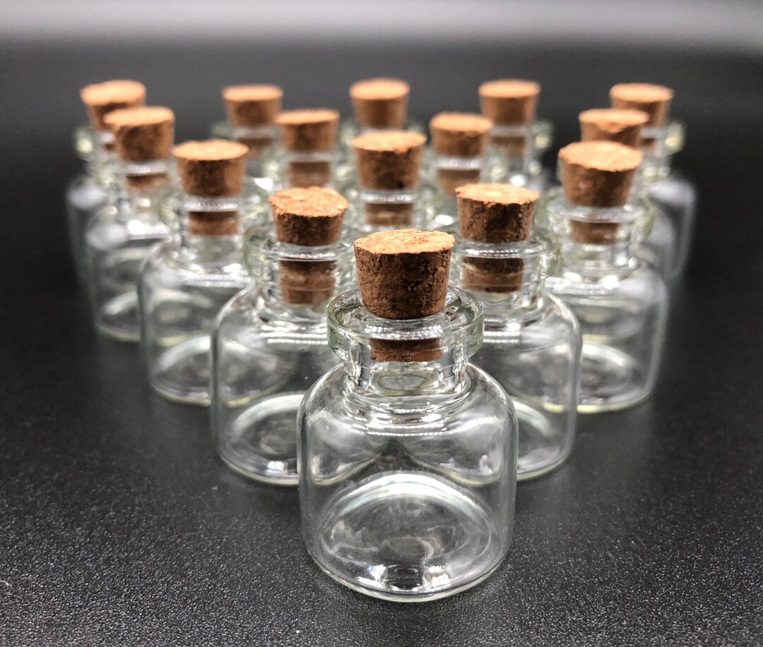 10pcs Transparent Mini Empty Glass Bottles With Cork Wishing Message ...