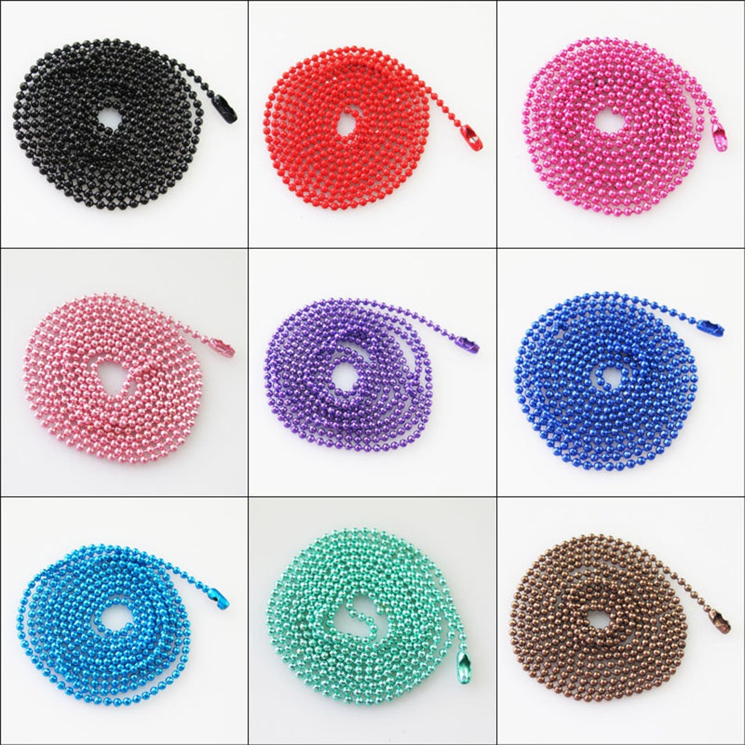 Ball Chain Necklace 2.4MM 70cm(27") Choose Color Fashion Metal Chain ...