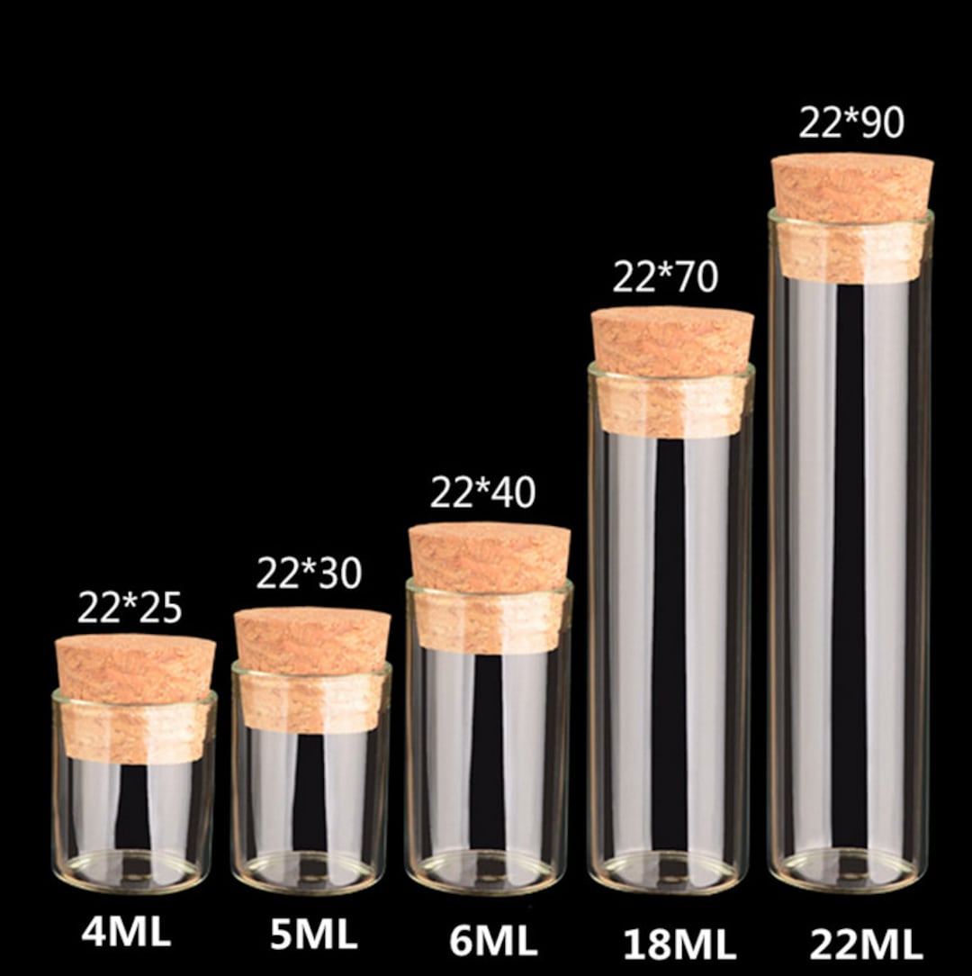 Glass Bottles 10 PCS Mini Glass Bottles Glass Vials With Cork Tiny ...