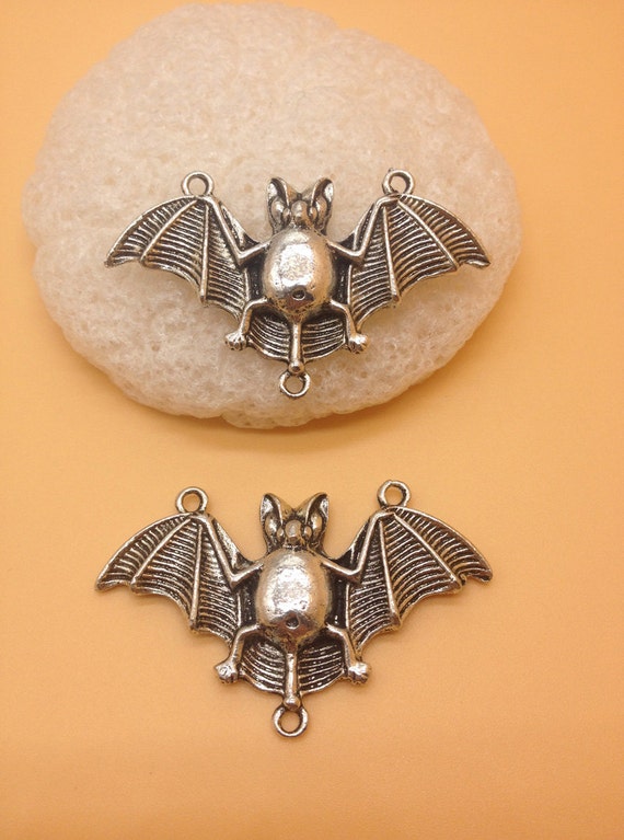 Bat Charm Bat Pendant 10pcs 28x48mm Antique Silver&antique - Etsy