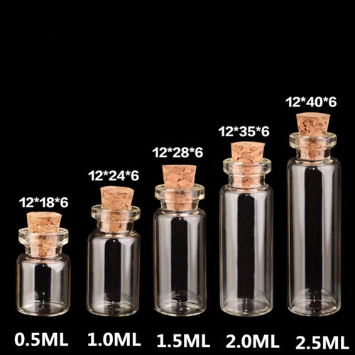 Mini Glass Bottles Small Glass Bottles With Cork Stopper Empty - Etsy