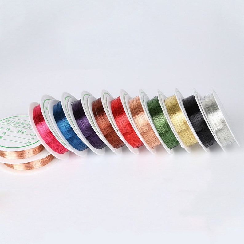 Multiple Colour Fine Copper Wire-03mm0.4mm A Roll20 Meters | Etsy