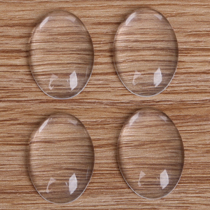 Oval Glass Extremely Clear Clear Transparent Circle Domed Magnifying ...