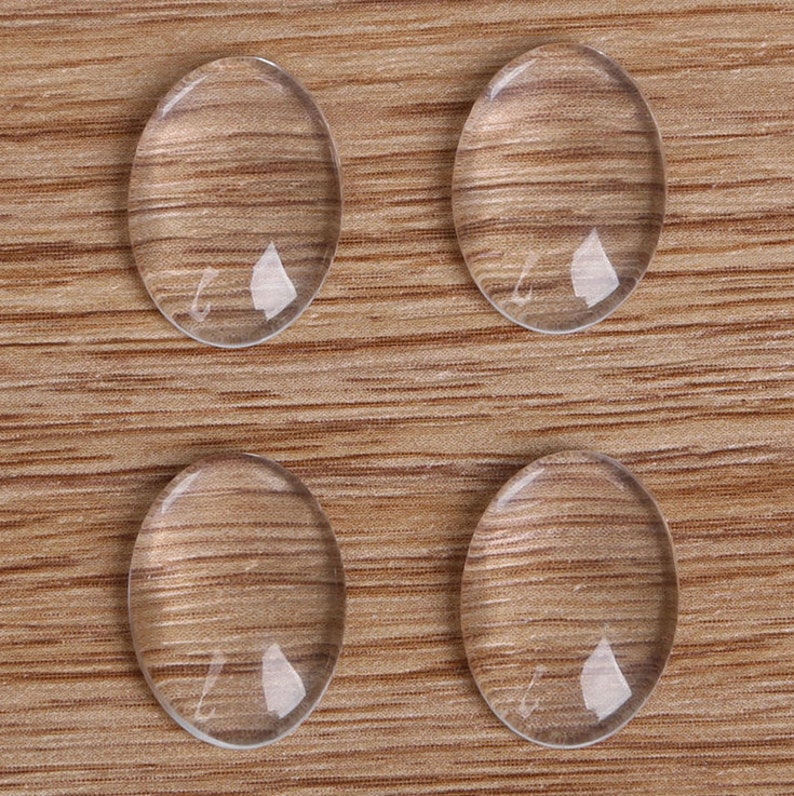 Oval Glass Extremely Clear Clear Transparent Circle Domed Magnifying ...