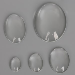 Oval Glass Extremely Clear Clear Transparent Circle Domed Magnifying ...