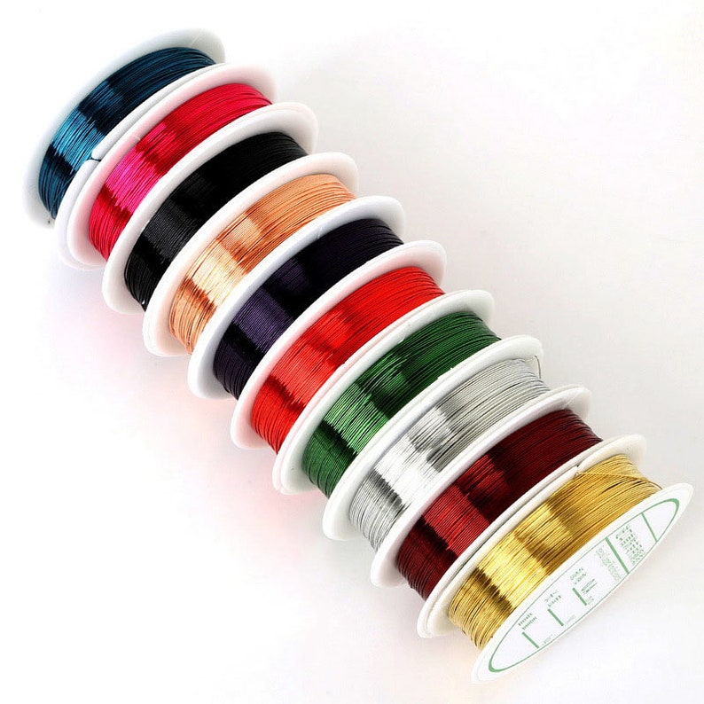 Multiple Colour Fine Copper Wire-03mm0.4mm A Roll20 Meters | Etsy