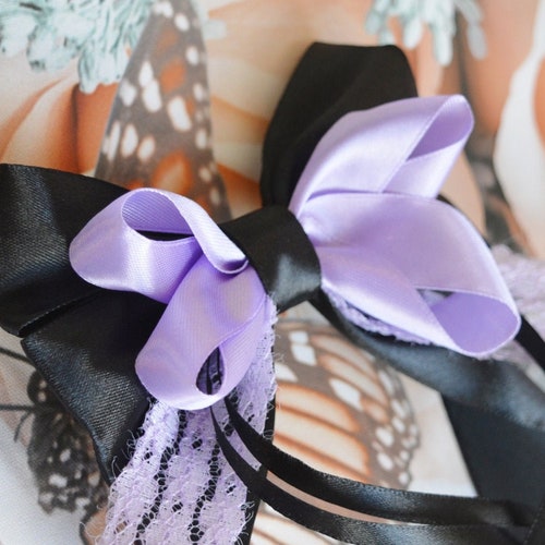 Made to Order Hair Bow Gothic Goth Black and Red Lolita - Etsy