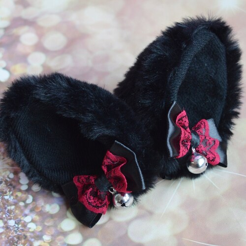 Made to Order Kitten Play Clip on Cat Ears With Pentagram | Etsy