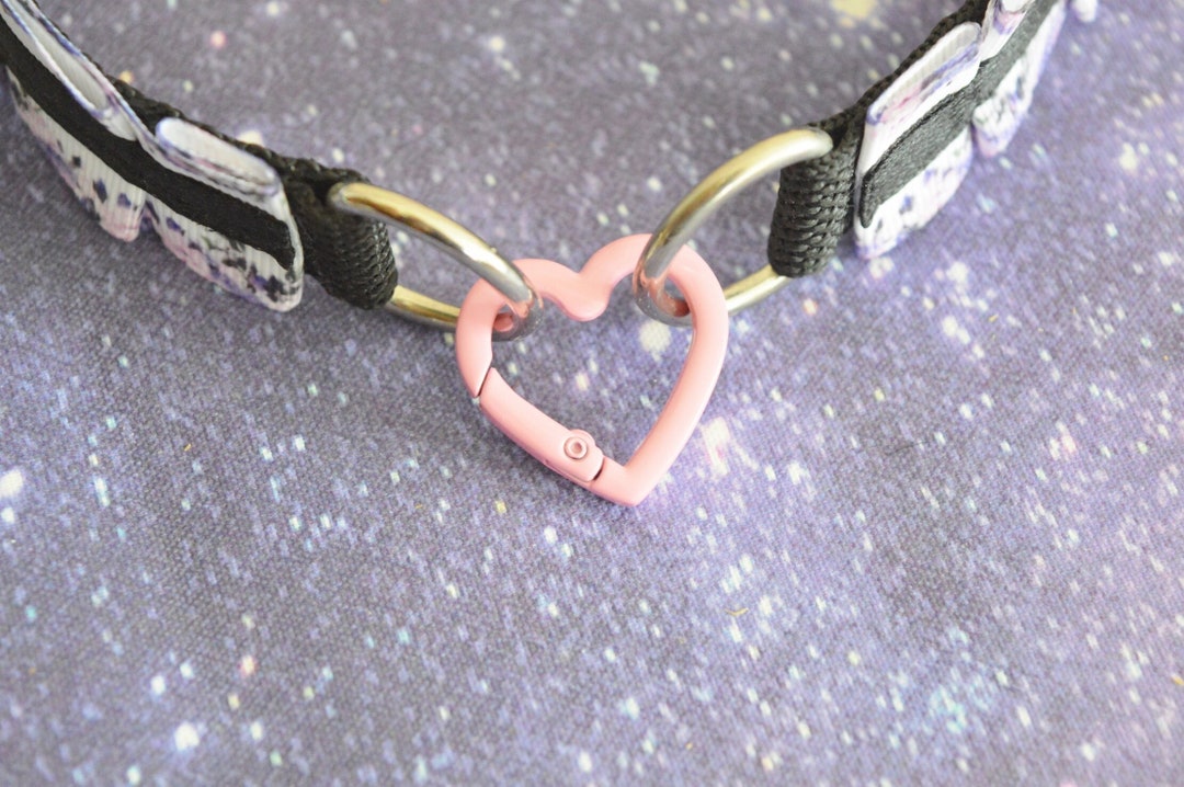 Add-on - Pink Heart Shaped Clip/lock - Collar Backs Clip Lock for BDSM ...