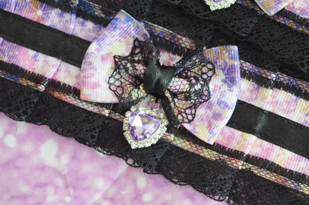 Premade Pastel Goth Choker - Pastel Space - Kitten Play Collar Pet ...
