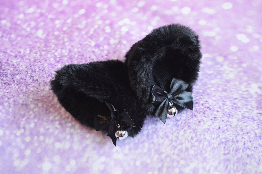 Mto - Kitten Play Clip on Cat Ears With Ribbon Bows and Bell - Neko ...