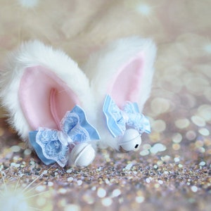 Made to Order Kitten Play Clip on Cat Ears With Bows and Bell Neko ...