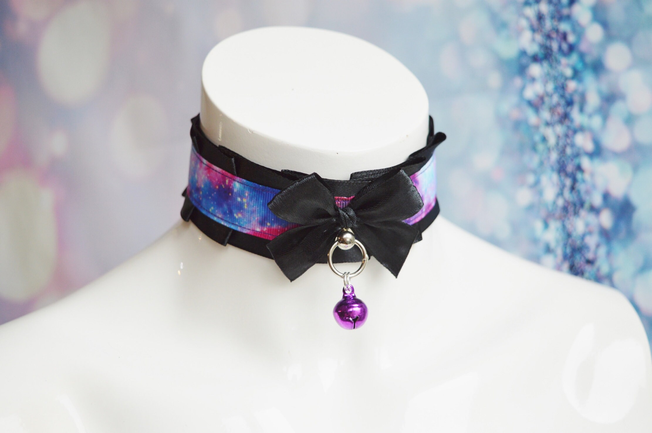 Made to Order Kitten Play Collar Mystic Nebula Black | Etsy