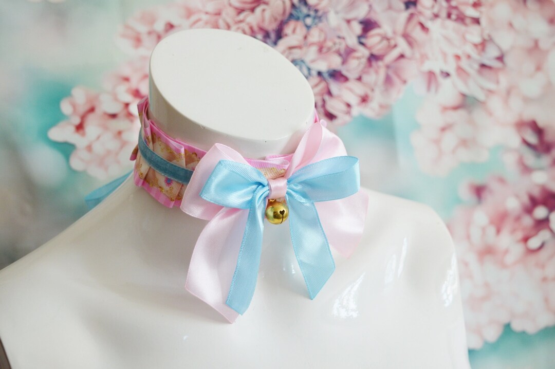 Premade DDLG Choker W/ Large Bow - Ethemea - Pastel Cute Collar Cgl ...