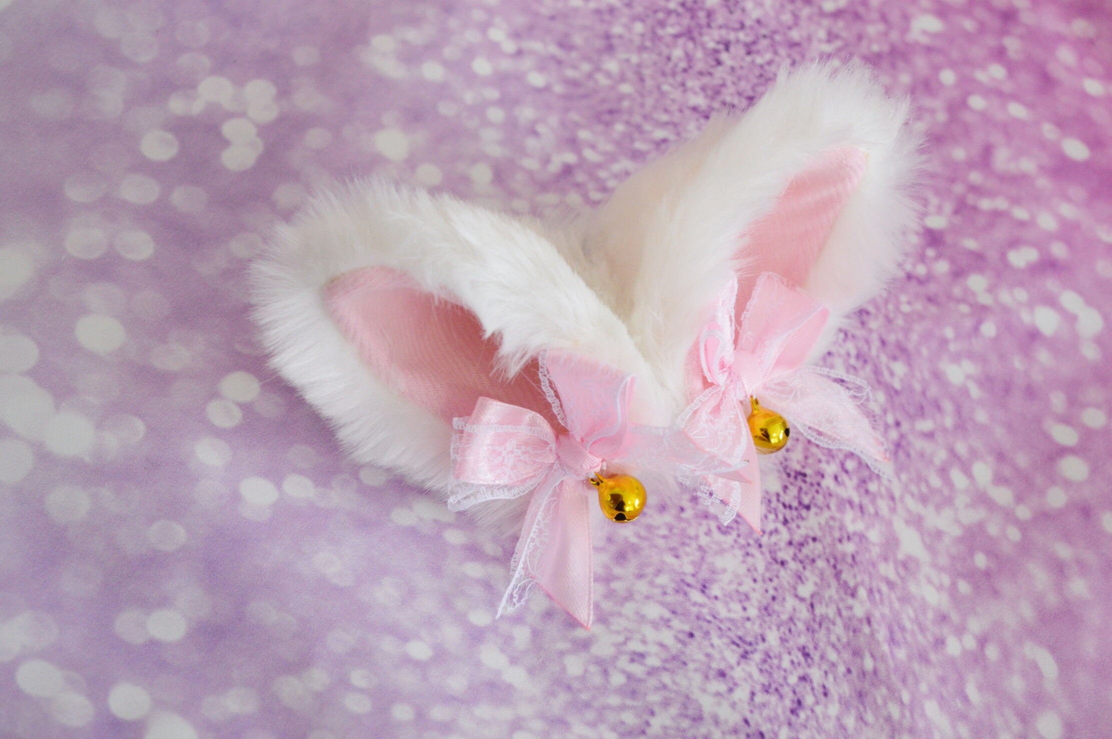 Made to Order Kitten Play Clip on Cat Ears With Bows and | Etsy