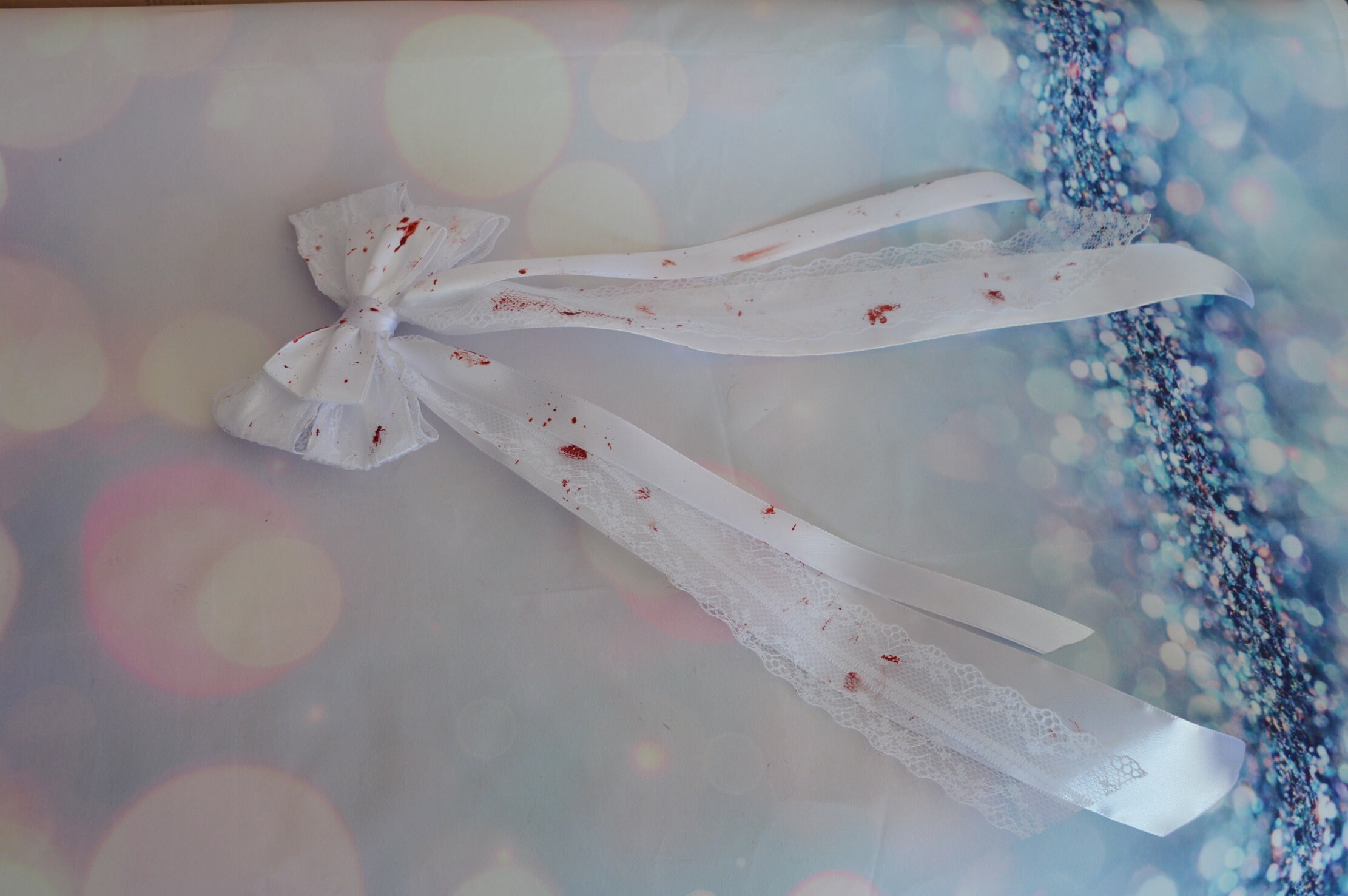 Made to Order Bloody Hair Bow Dark Goth Gothic Dark Lolita - Etsy