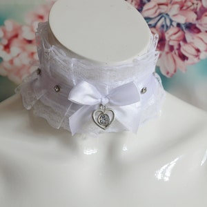 Premade Kitten Play Collar - Madelaide - Cute Lolita Ddlg Princess ...