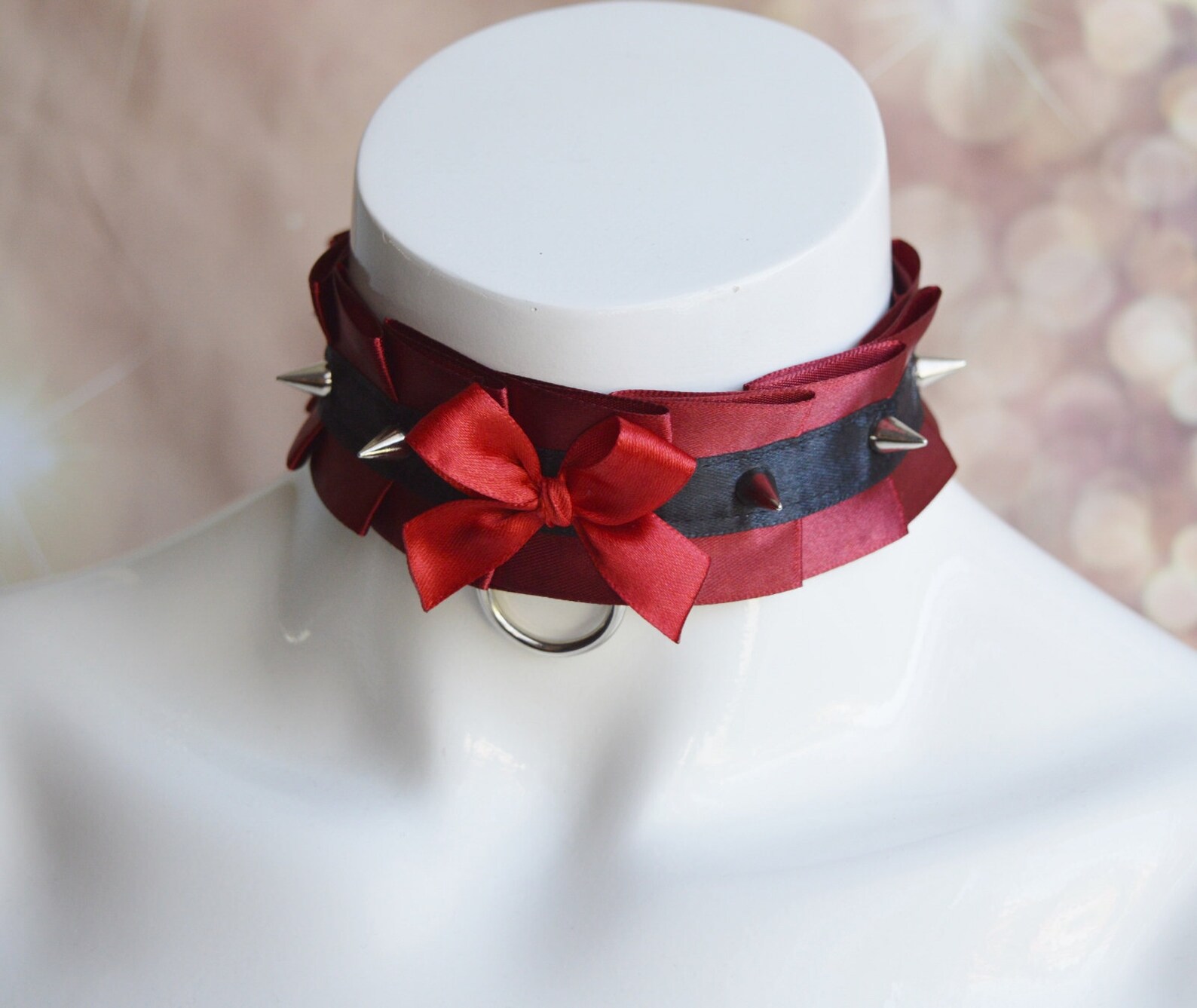 Made to Order Kitten play collar Vampire wine BDSM proof | Etsy