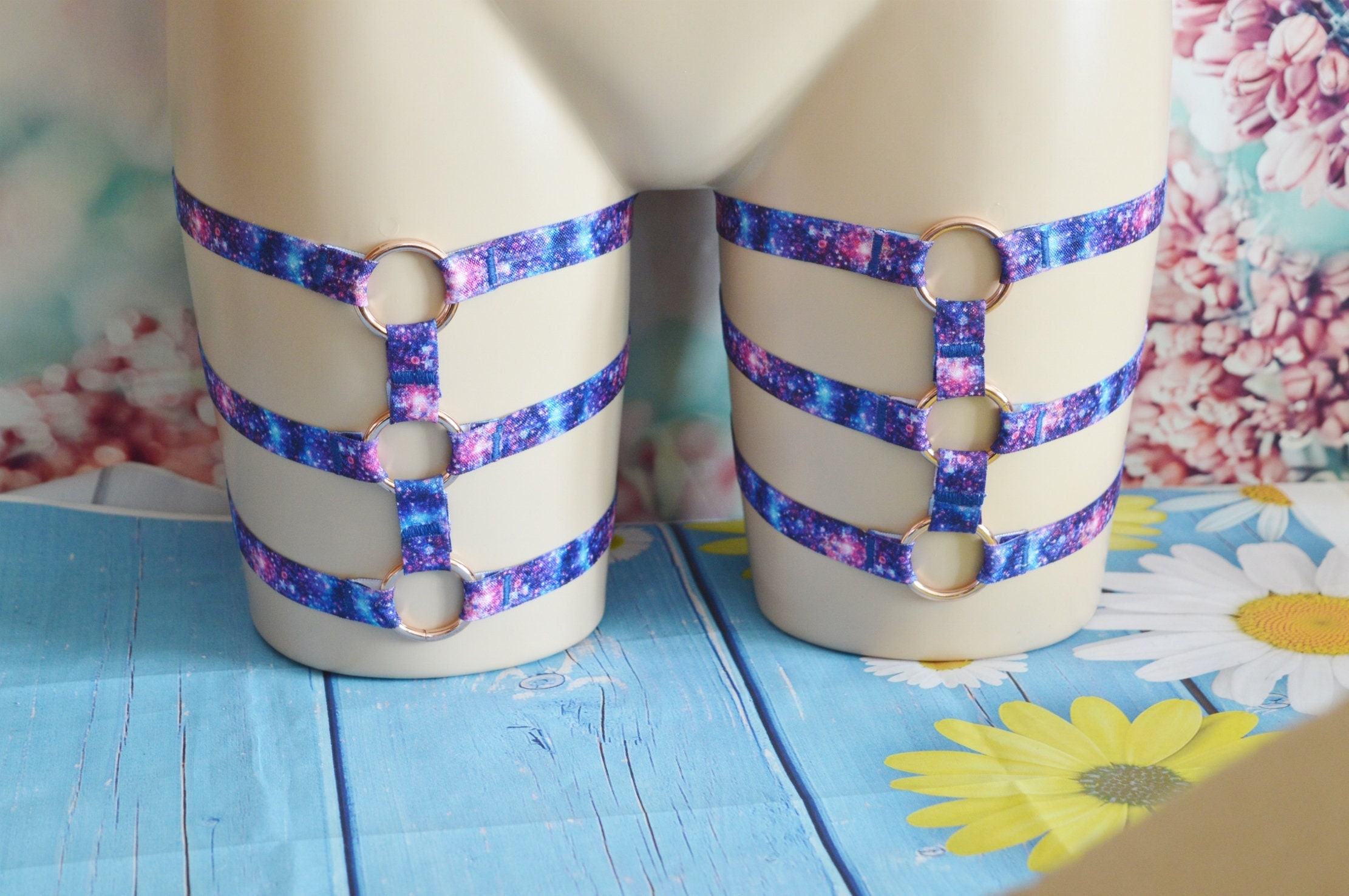 Premade Two Peices Leg Garter Harness Lucina Galactic - Etsy