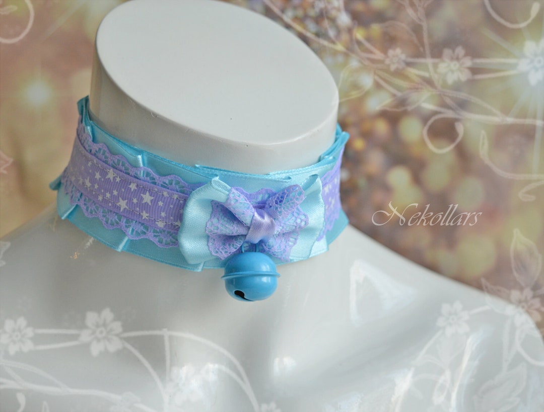 Mto - DDLG Collar - Pastel Stars - Egril Outfit Kitten Play Pet ...