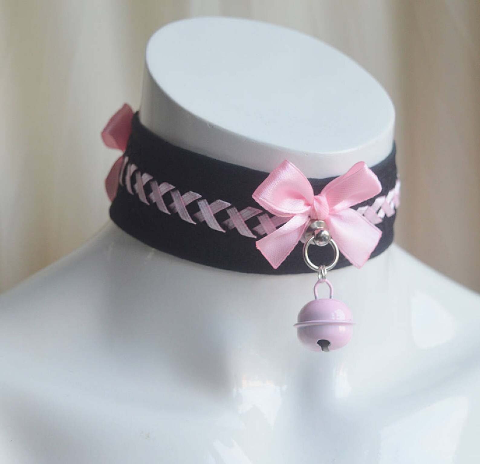 Made to Order Kitten Play Collar Bit of Pink Black and - Etsy