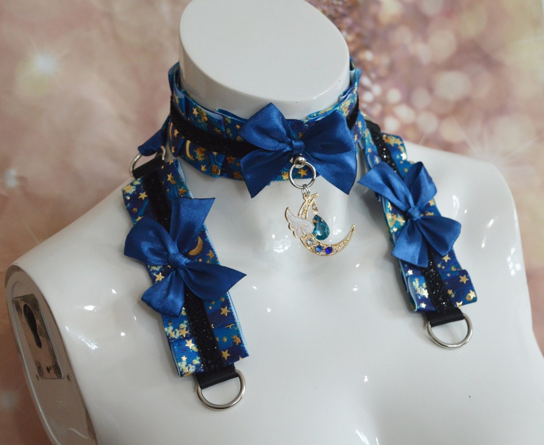 Made to Order Gothic Collar and Cuffs Night Crystal Wicca Wiccan Goth ...