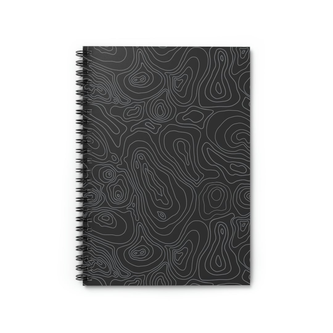 Map Topographic Spiral Notebook - Ruled Line - Etsy
