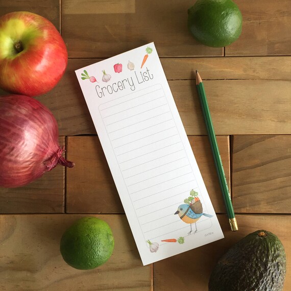 Grocery List Note Pad Shopping List Gift for Mom Note | Etsy
