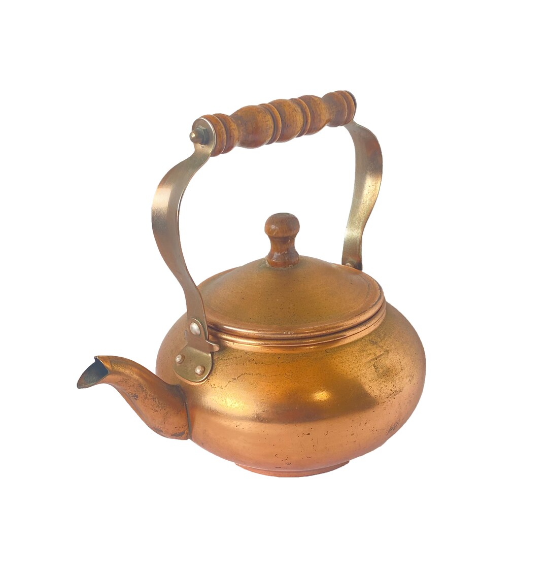 Vintage Copper Tea Kettle Copper Teapot Copper Tea Pot Country Cottage ...