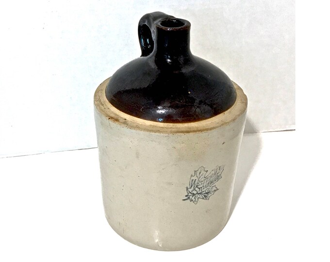 Vintage Western Stoneware Jug 11" Antique Stoneware Jug Whiskey Jug ...