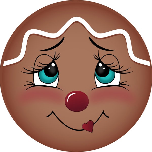 Gingerbread Face - Etsy