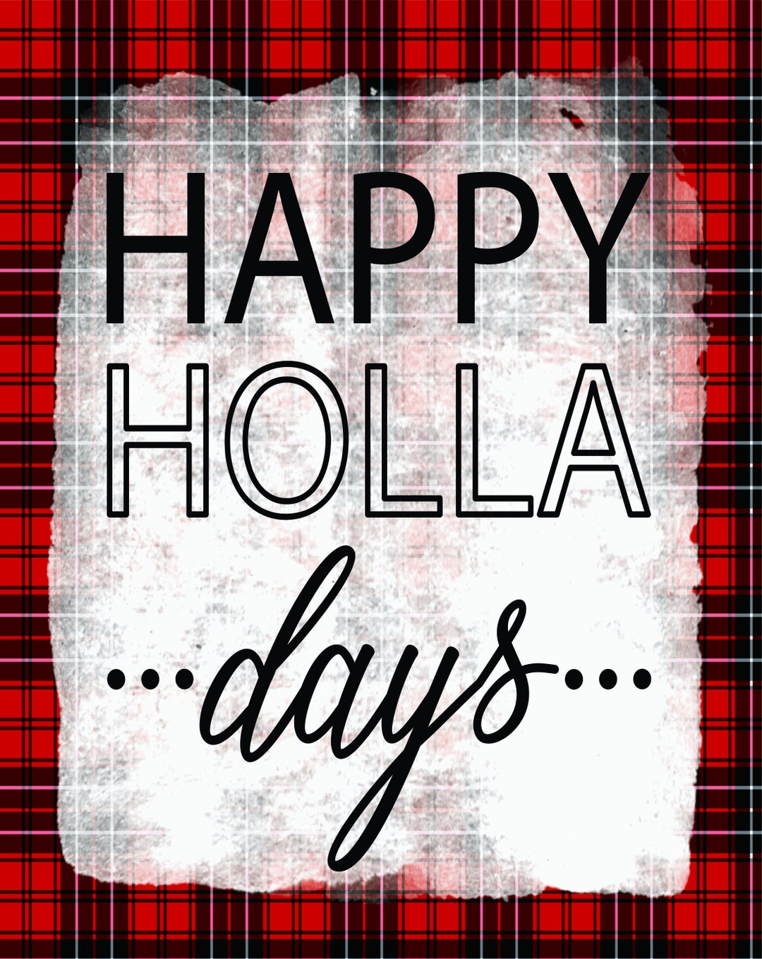 Happy Holla Days Wreath Sign Designsbyhwm - Etsy
