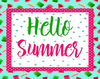 Hello Summer Summer Popsicle Metal Wreath Sign Sign by Hard - Etsy