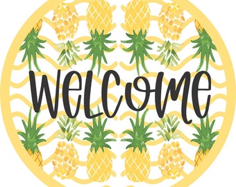 Pineapple Welcome Sign - Etsy