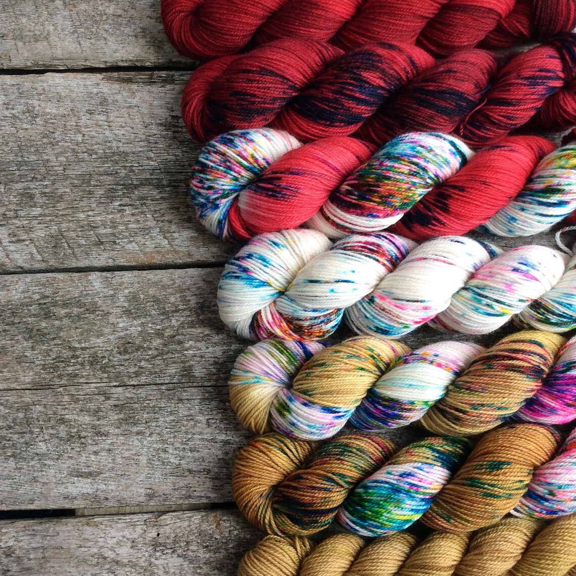 Yarn Kit for find your fade shawl/7 colors/hand dyed | Etsy