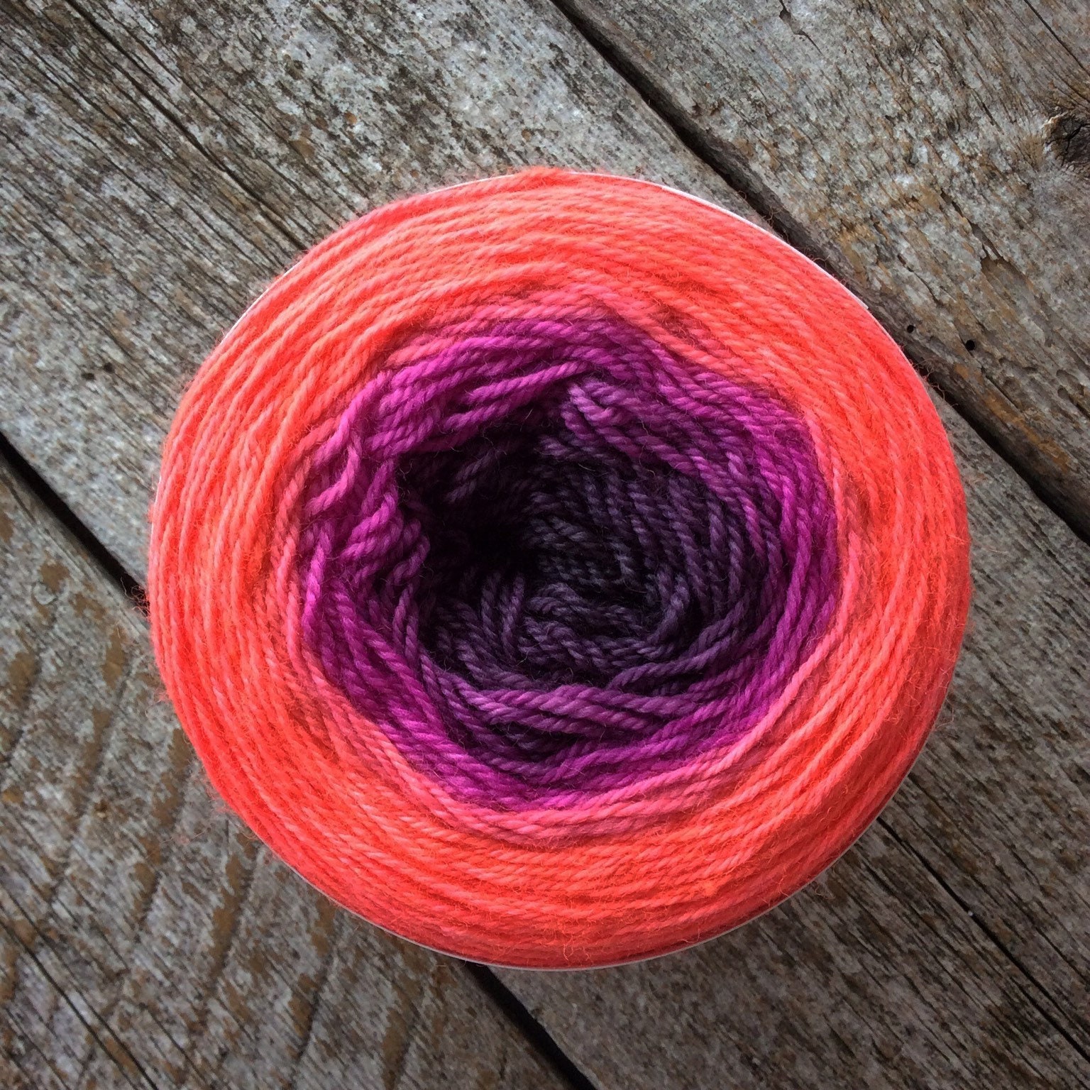 Gradient effect hand dyed yarn/pink purple ombre/150gr | Etsy