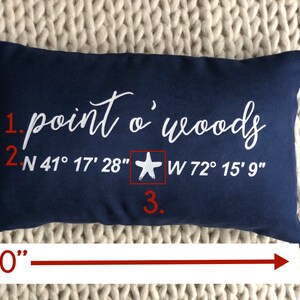 Hand Screen Printed Pillow AND Insert, Custom Pillow Cover, Longitude ...
