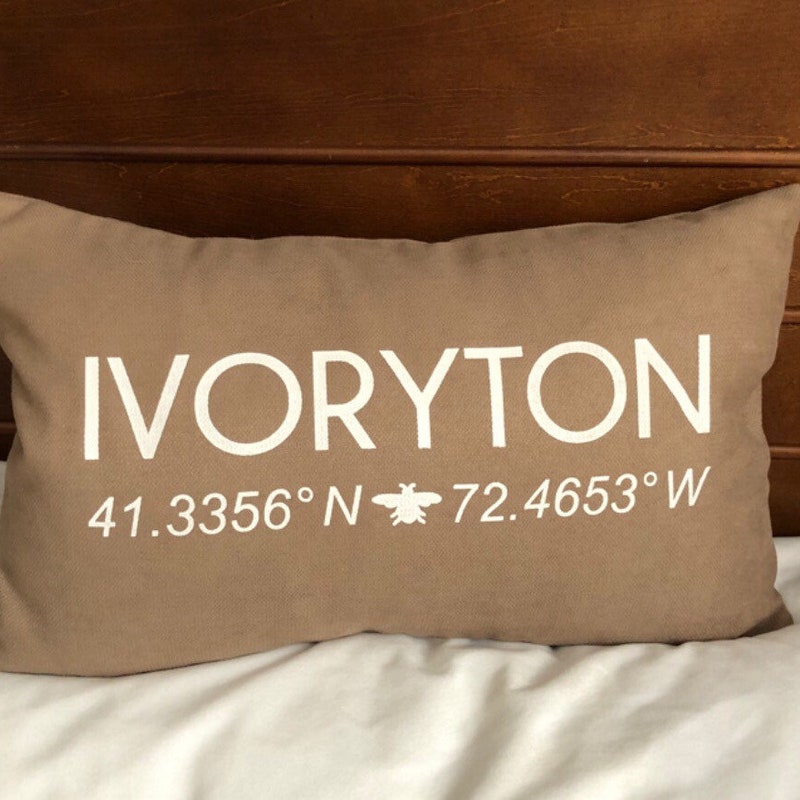 Latitude Longitude Pillow - Etsy