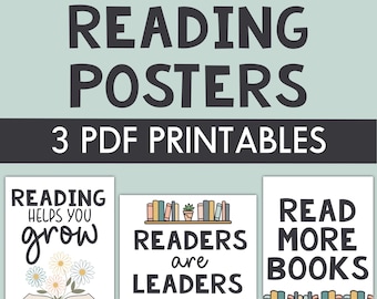 Reading Posters for Classroom Rainbow - Etsy