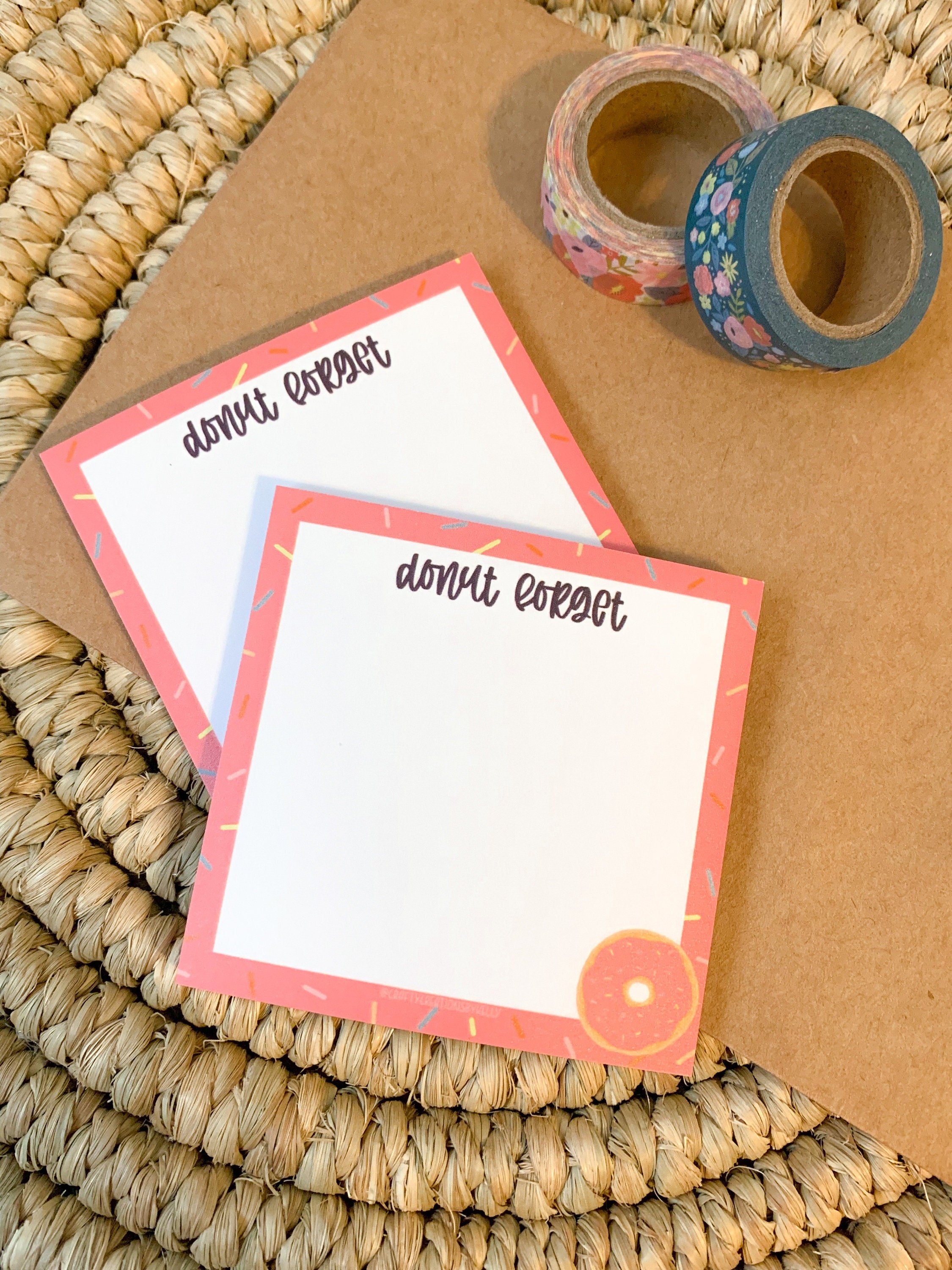 Donut Forget Sticky Notes, Notepad, Daily Reminder Sticky Notes, Don't ...