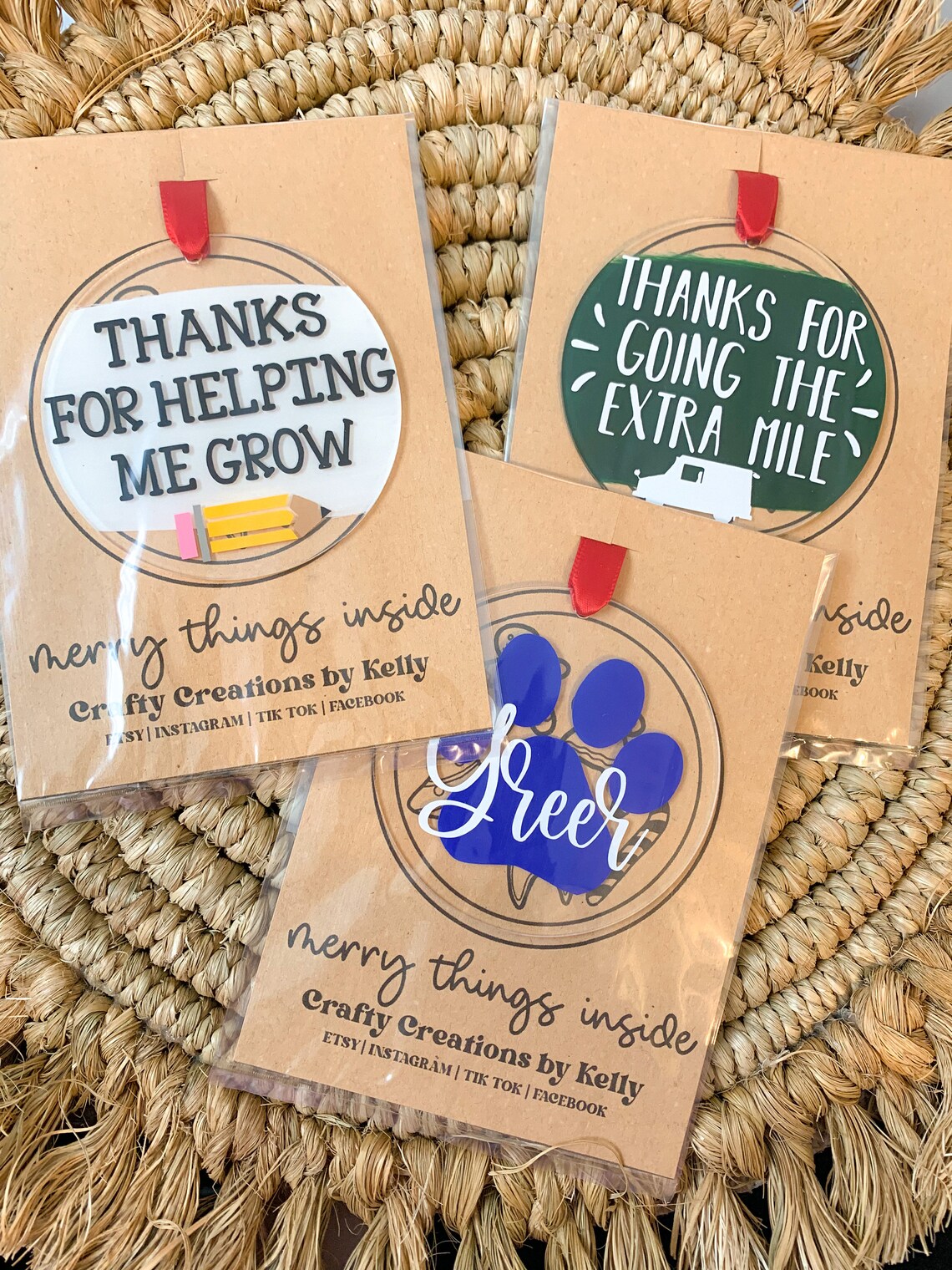 Thank You for Helping Me Grow Teacher Appreciation Acrylic Christmas ...