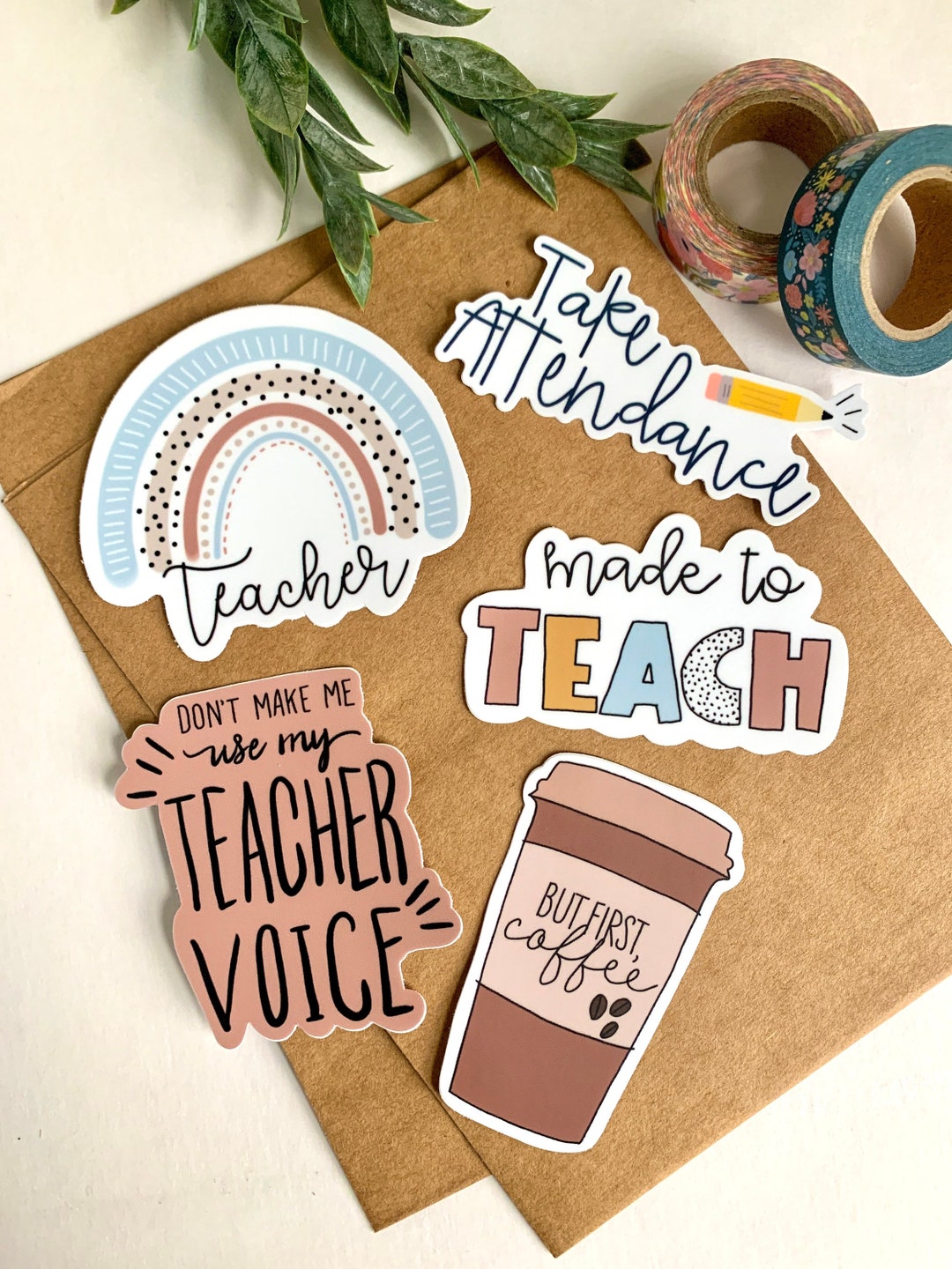 Teacher Stickers Take Attendance Made to Teach Coffee Teacher Voice - Etsy