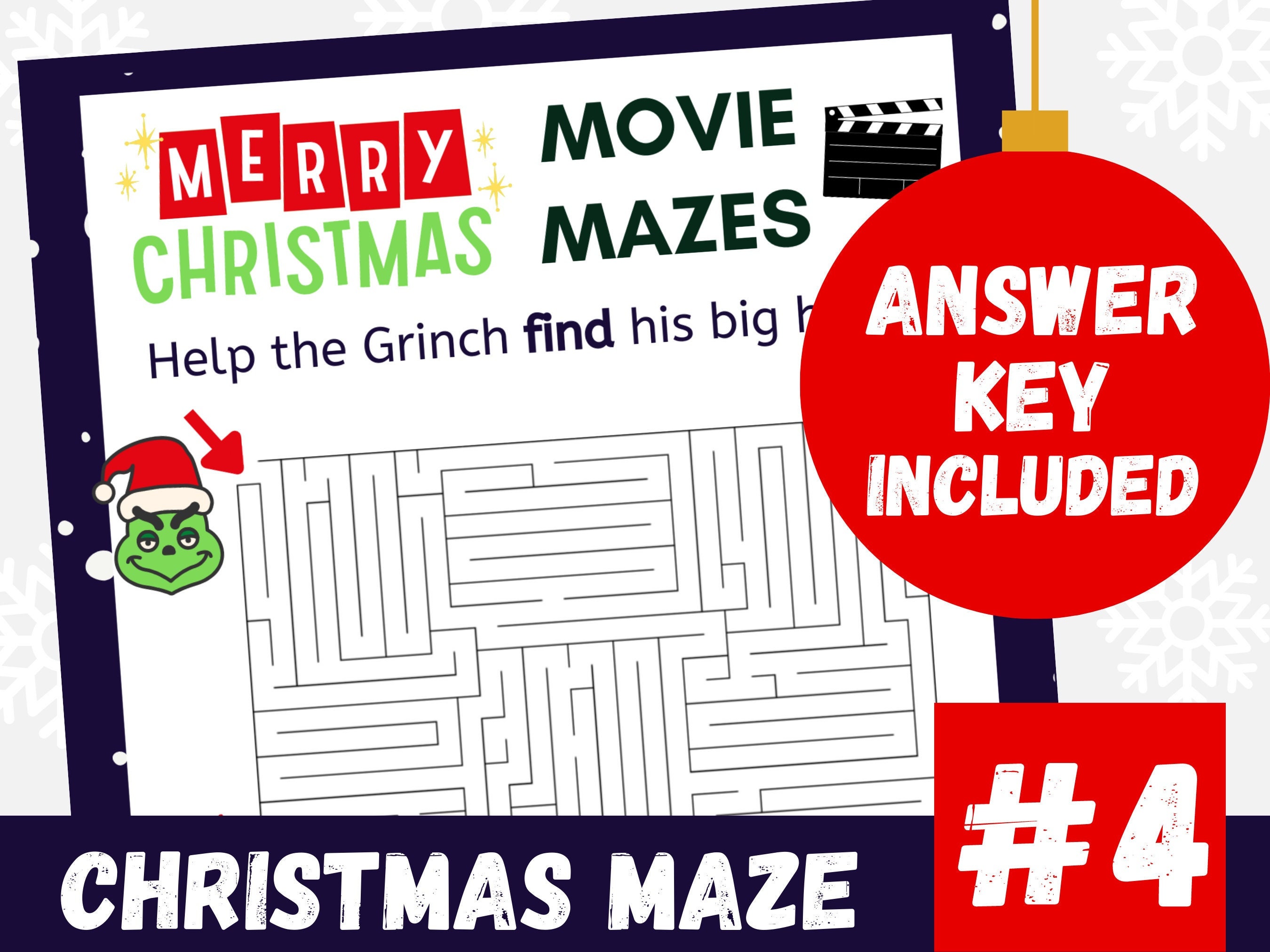 The Grinch Maze Game | Christmas Games for Children, Kids, Students ...