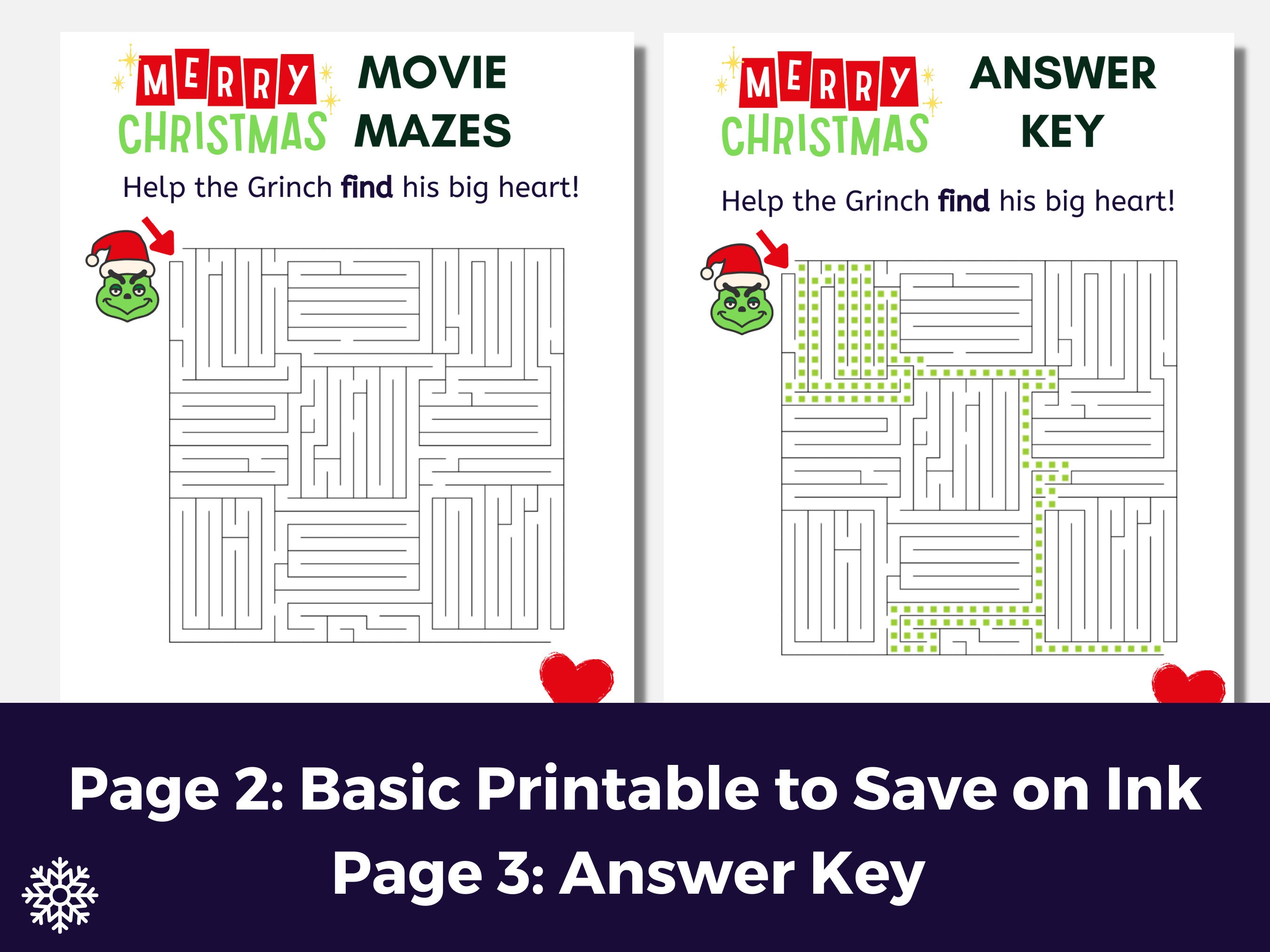 The Grinch Maze Game | Christmas Games for Children, Kids, Students ...